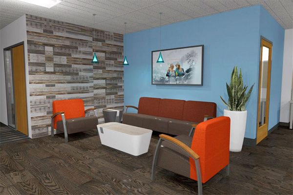 Bright Orange Accents Give Office Interior Design a Confident Look